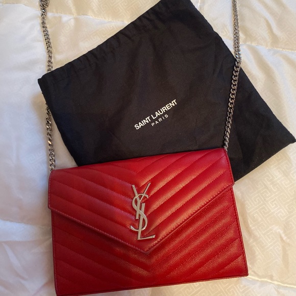 Yves Saint Laurent | Bags | Ysl Monogram Chain Wallet | Poshmark